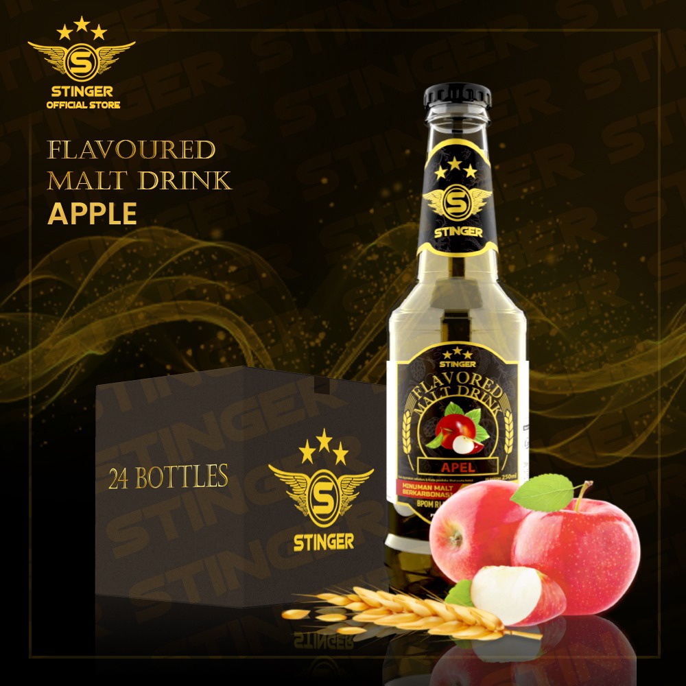 Jual STINGER APPLE Malt Drink [ dus isi 24 botol ] | Shopee Indonesia