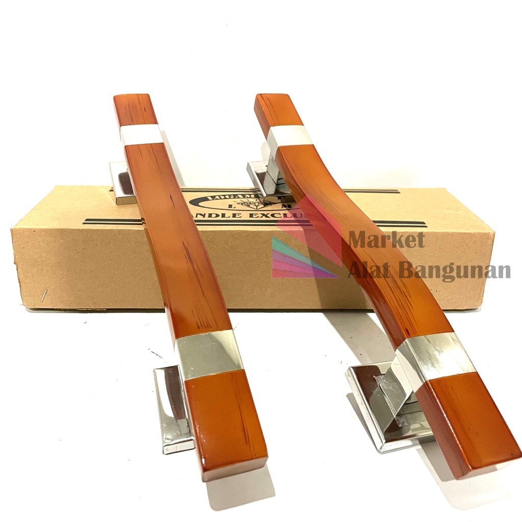 Jual Handle Pintu Rumah Kotak S Motif Kayu 33 cm / Handel Tarikan Pintu ...
