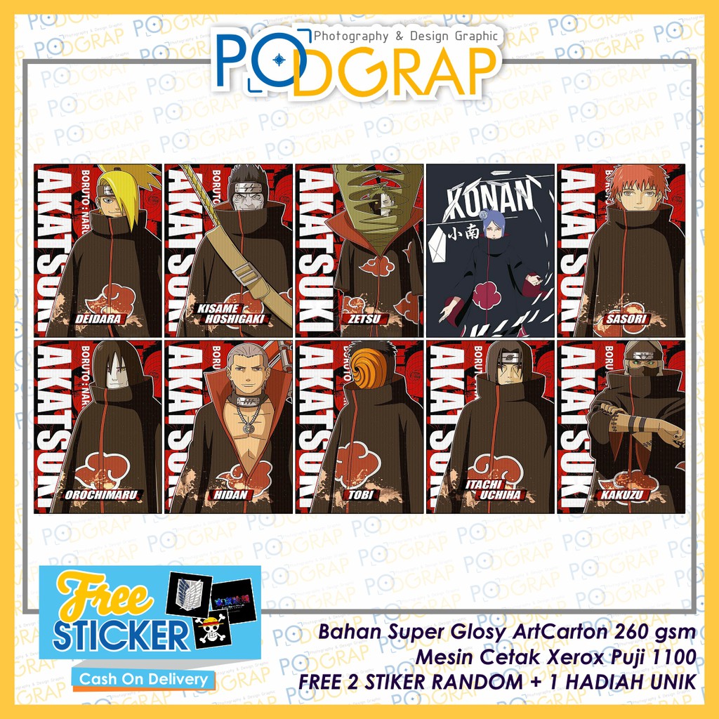 Jual Poster Dingding Aneme Naruto Tim Akatsuki Sepecial Edition ...