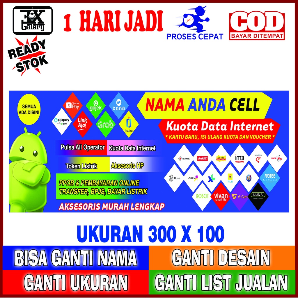 Jual (TERMURAH) SPANDUK BANNER KONTER, TOP UP GAME, SPANDUK GAME ...