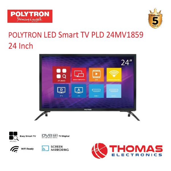 Jual POLYTRON LED Smart TV PLD 24MV1859 24 Inch Easy Smart Digital ...