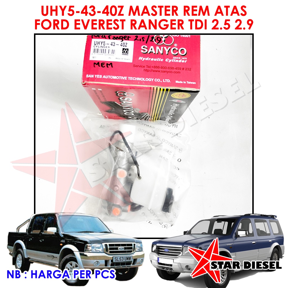 Jual UHY5-43-40Z SANYCO MASTER REM ATAS FORD EVEREST FORD TDI 2.5 2.9 ...