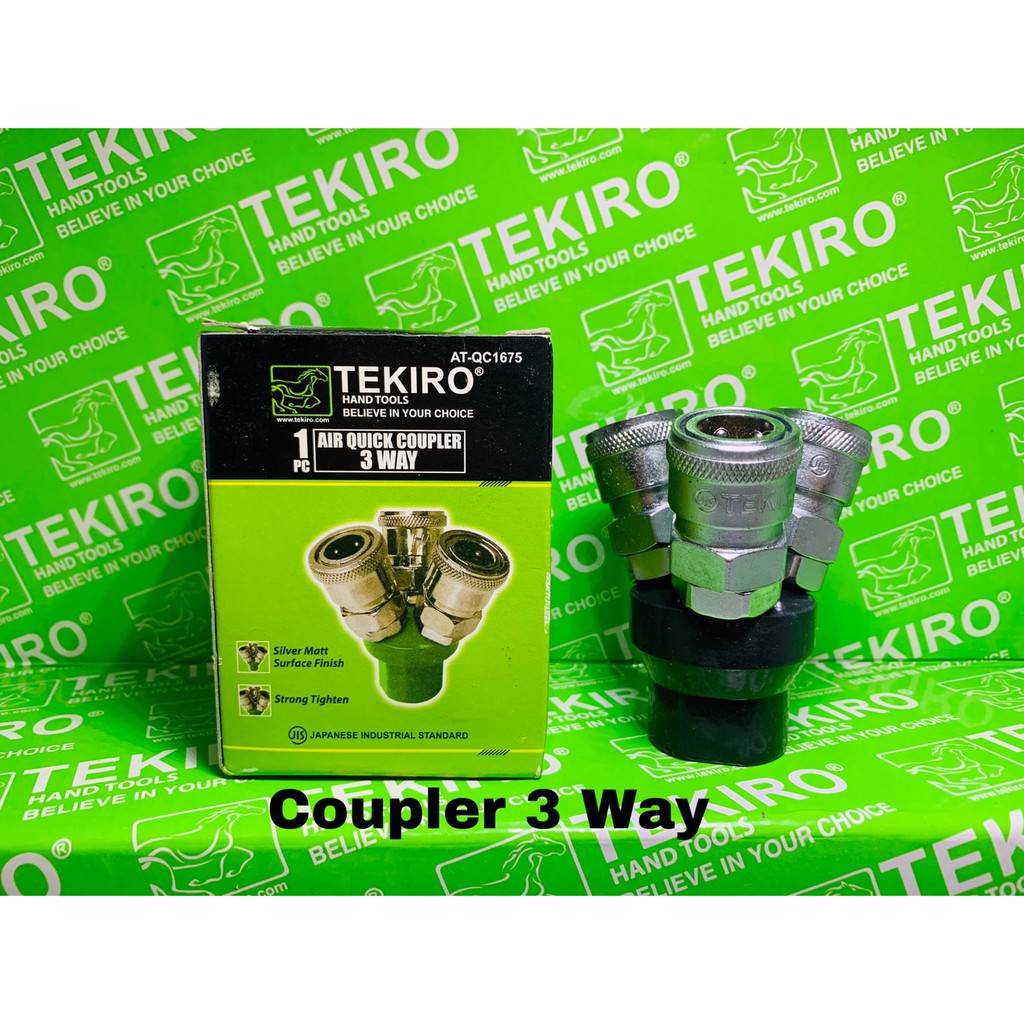 Jual Air Quick Coupler 3 Way Tekiro Kupler Kopler Kompressor Cabang 3 ...