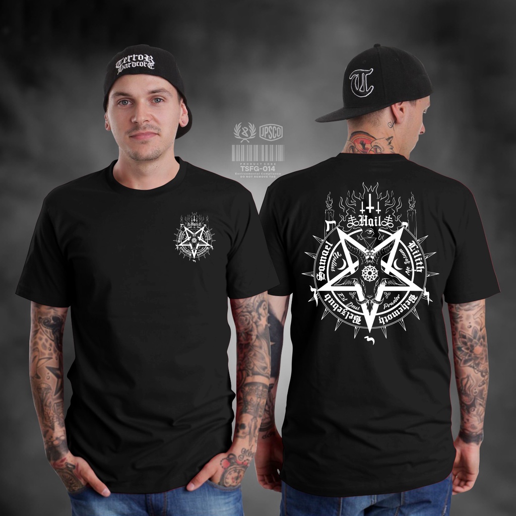 Jual SATANIC TSHIRT - DISTURBIA HAIL SATAN PRAISE SATAN DAK OCCULTIS ...