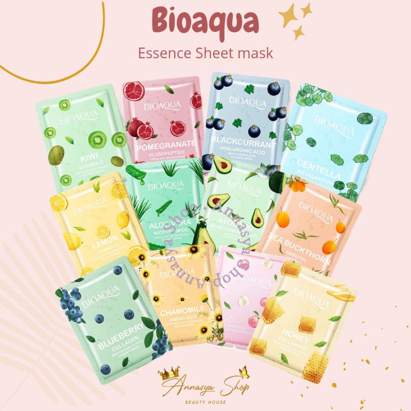 Jual BIOAQUA Sheet Mask Hydrating Essence Face Mask Brightening Moisturizing Skin Care Anti ...