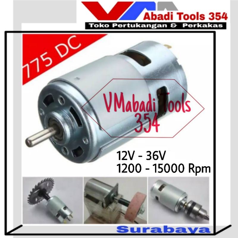 Jual Motor Dinamo DC 12V - 36V Type 775 DC Torque High Power 1200-15000 Rpm | Shopee Indonesia
