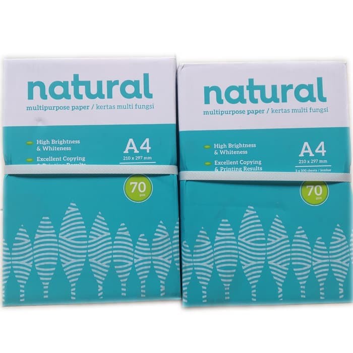 Jual KERTAS MURAH HVS NATURAL A4 70gr | Shopee Indonesia