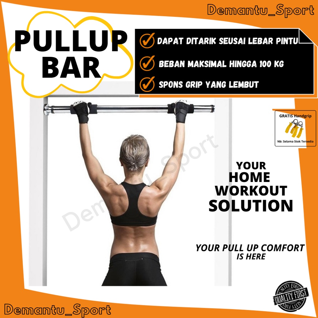Jual Pull Up Chin Up Bar Besi Alat Bantu Fitness Gym di Pintu Rumah ...