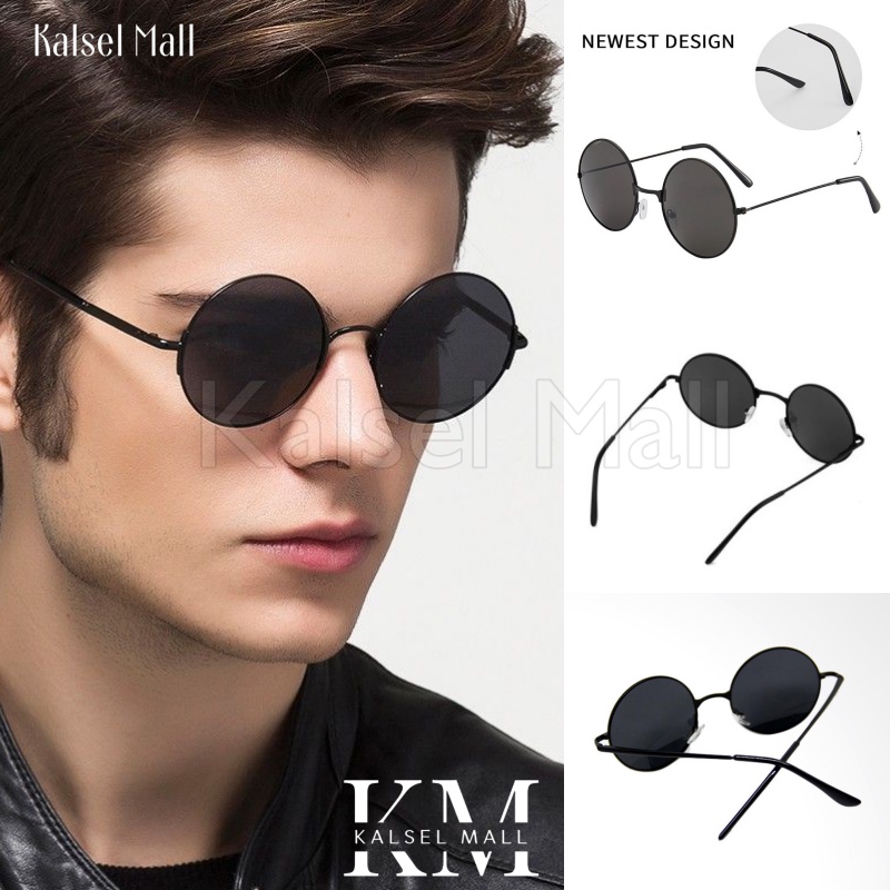 Jual Kacamata Hitam Bulat Hitam Boboho Bobo Ho Fashion Polarized Frame ...