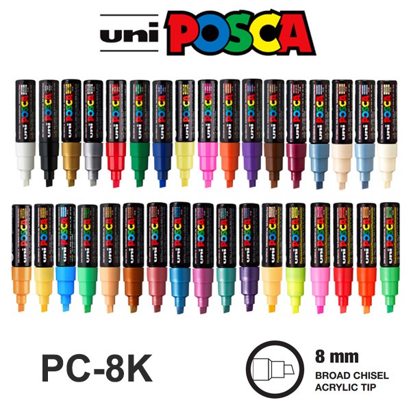Jual Uni POSCA PC-8K Marker Pen - Broad Tip (HARGA SATUAN) | Shopee ...