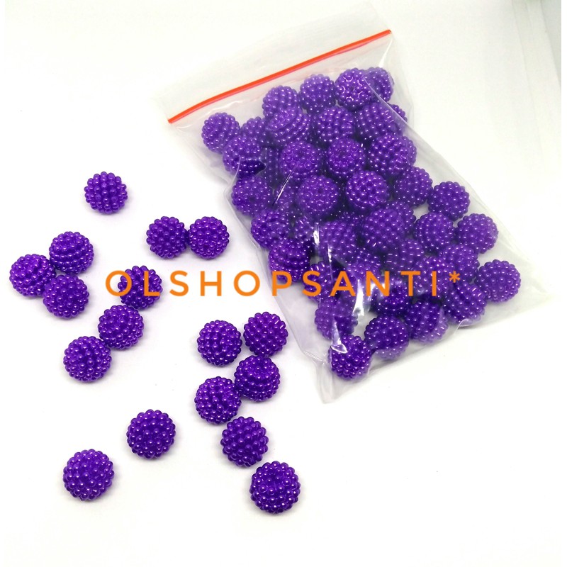 Jual MOTE BERRY ukuran 12 mm warna UNGU (1 Bungkus isi 50 Pcs) | Shopee ...
