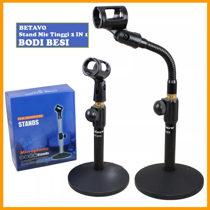 Jual Stand Mic Meja BETAVO ST-203/ST-213 Tripod Microphone | Shopee Indonesia