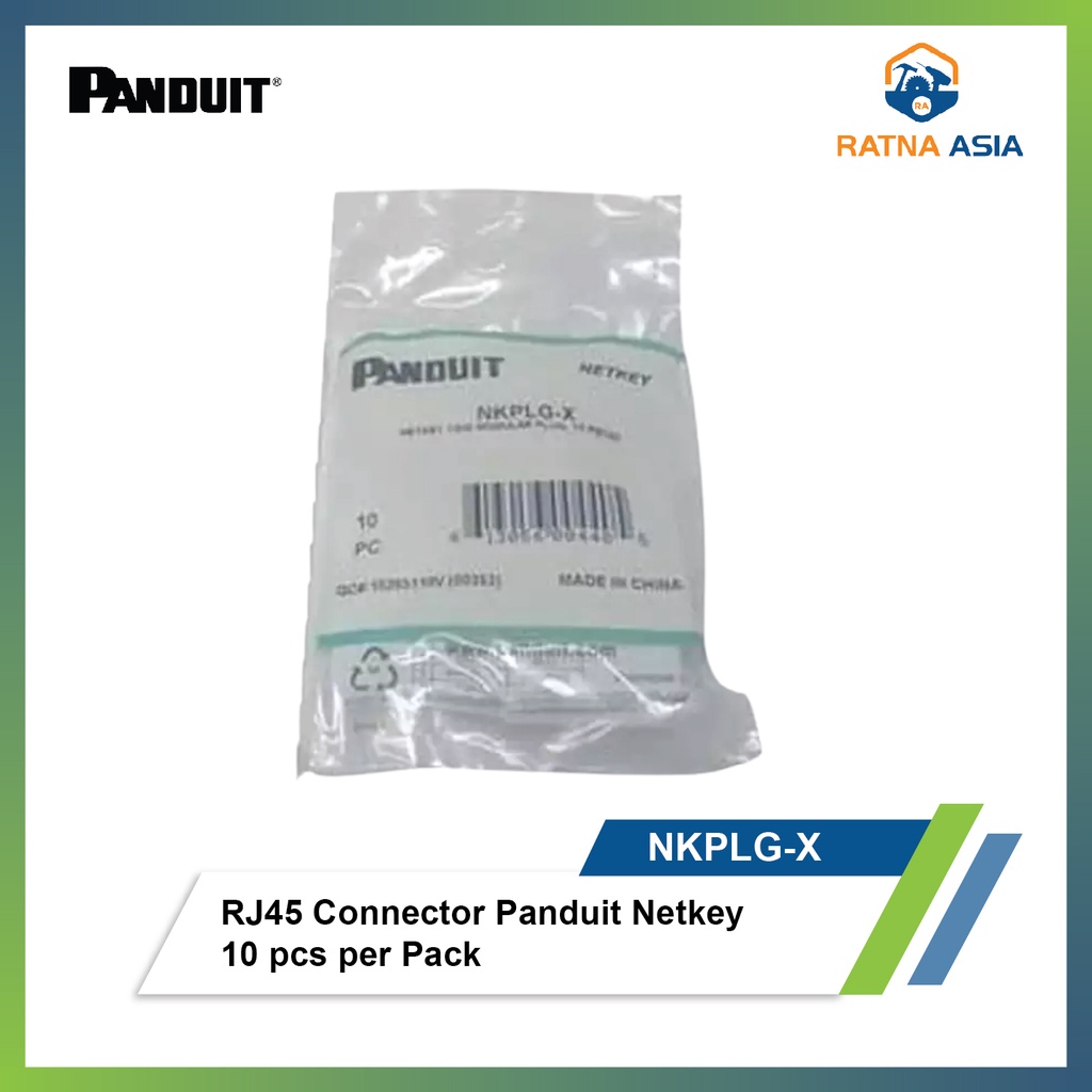 Jual RJ45 Connector Panduit Netkey 10 pcs per Pack | Shopee Indonesia