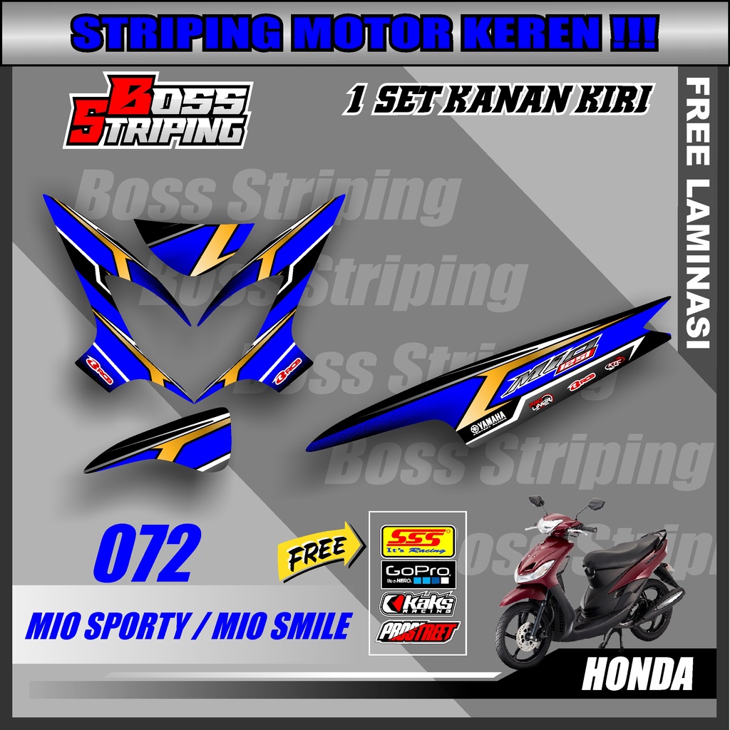 Jual stiker motor / striping mio sporty smile kode m072 setiker sticker ...