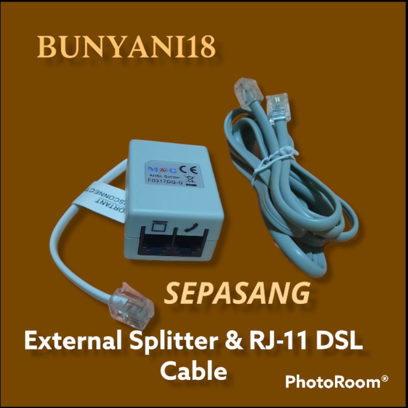 Jual External Splitter dan RJ- 11 DSL Cable | Shopee Indonesia