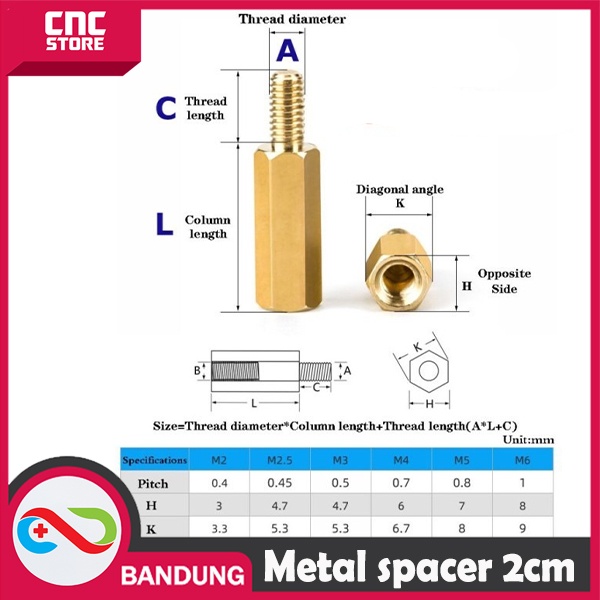 Jual SPACER PCB METAL SPACER LOGAM SPACER COPPER 20MM X 3MM 3M | Shopee ...