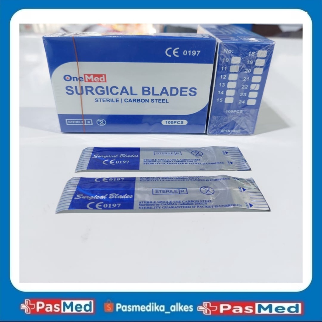 Jual PASMED | Surgical Blade Pisau Operasi OneMed no.22 - Satuan ...