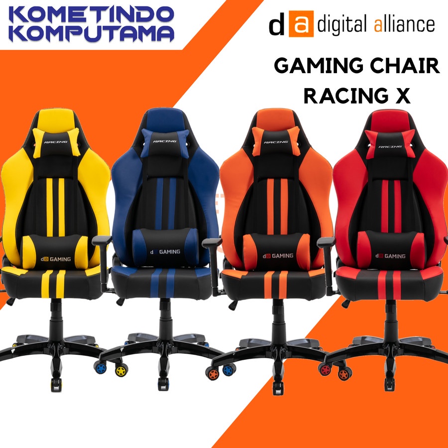 Jual DA GAMING CHAIR RACING X WARRIOR ORANGE HITAM / Kursi Gaming 100% ...
