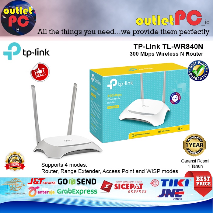 Jual TP-LINK TL-WR840N 300 Mbps Wireless N Router WR840N WR 840 N ...
