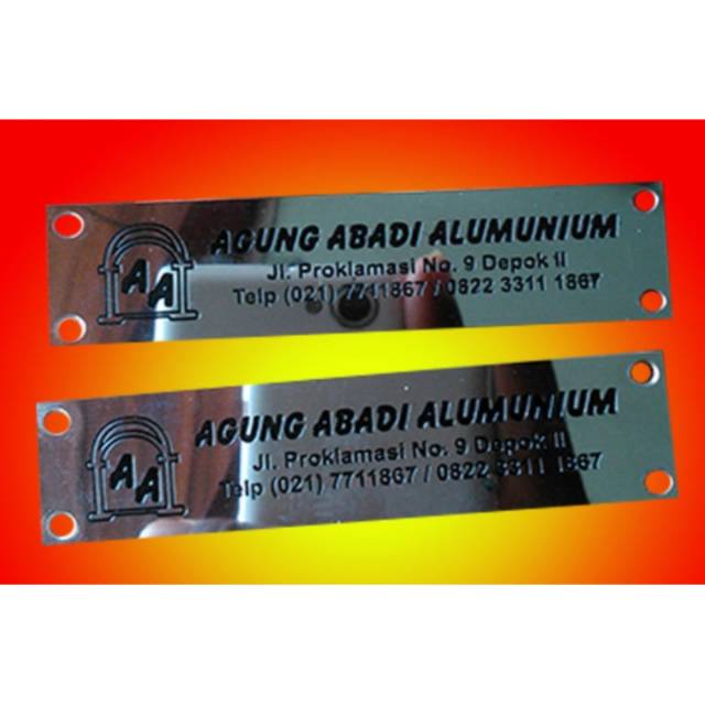 Jual Plat stainless nama | Shopee Indonesia