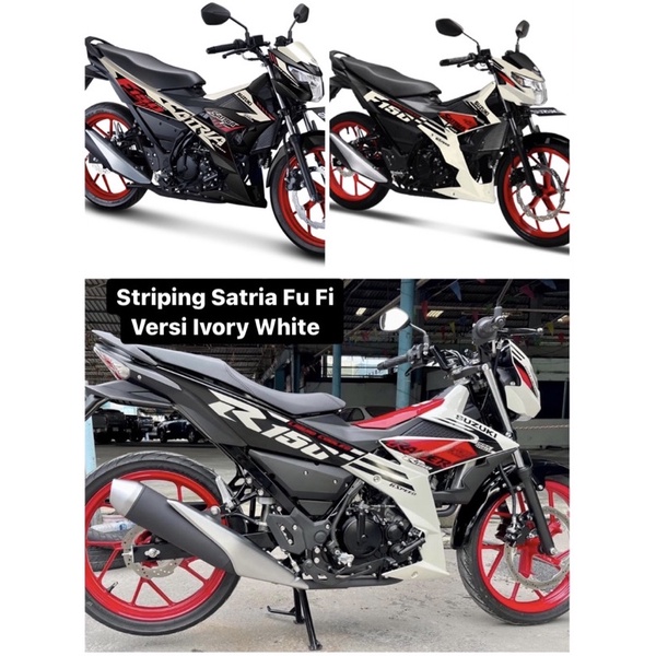 Jual SGP Striping Sticker Decal Raider Fi Satria Fu Fi White Ivory 2020 ...