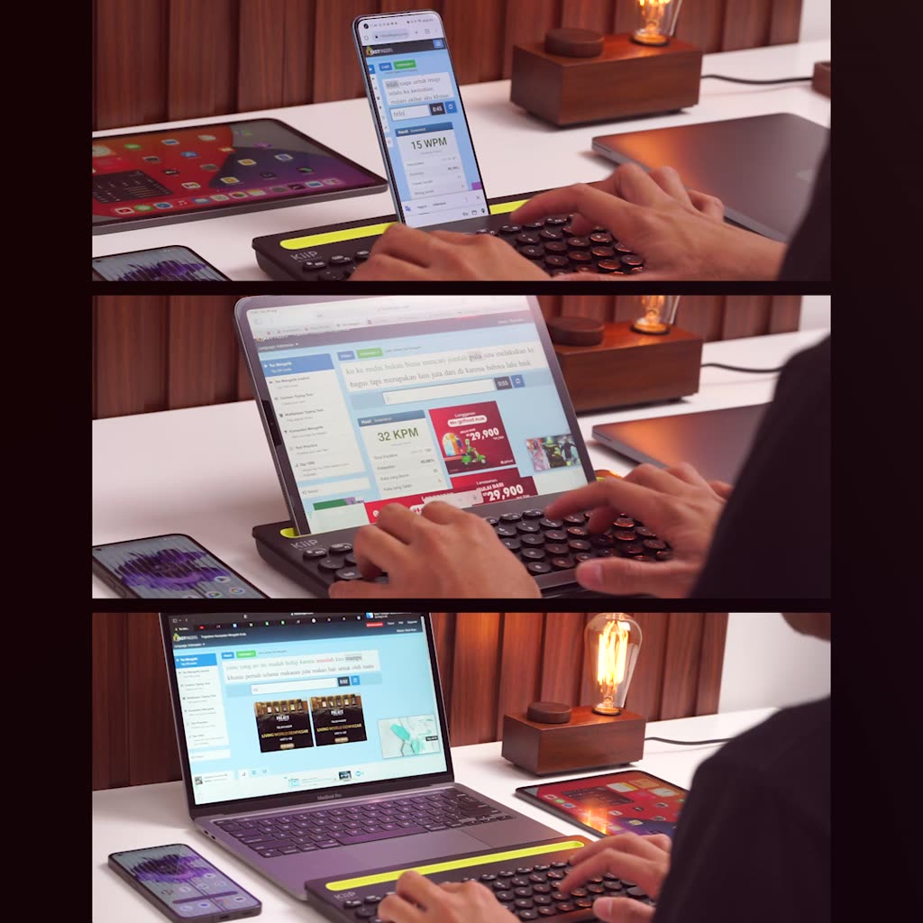 Jual KiiP Wireless Swift Keyboard bluetooth Multi-Device Dual Mode ...