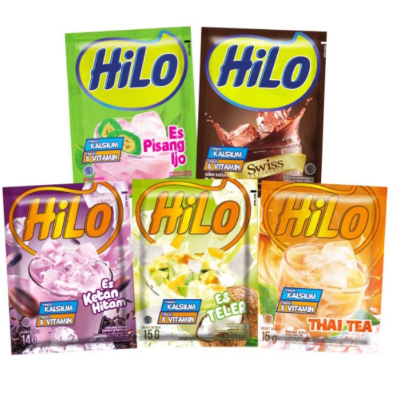 Jual PCS - HILO Minuman Serbuk Susu Tinggi Kalsium Sachet 14g Varian ...