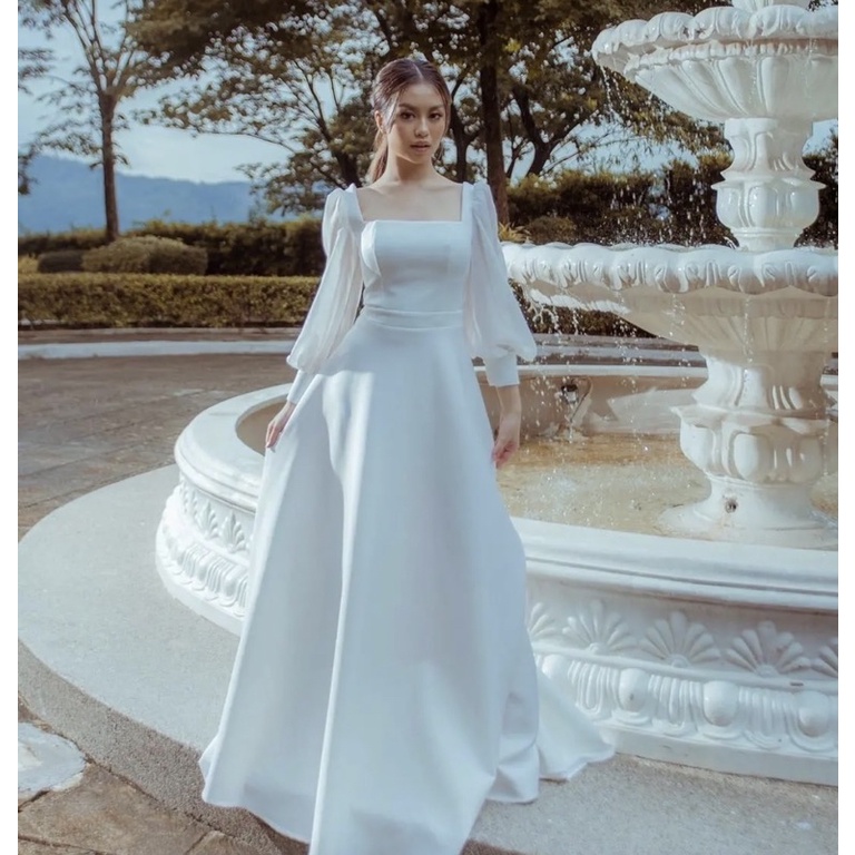 Jual Chiobushop - Dira Long Party Dress Lengan Tile Bridesmaid ...