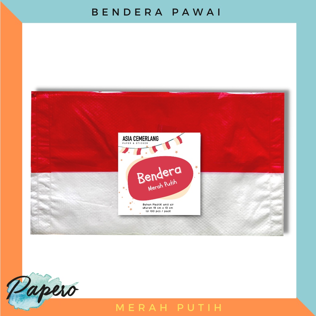 Jual Bendera Pawai Merah Putih Plastik 17 Agustus isi 100pcs | Shopee ...