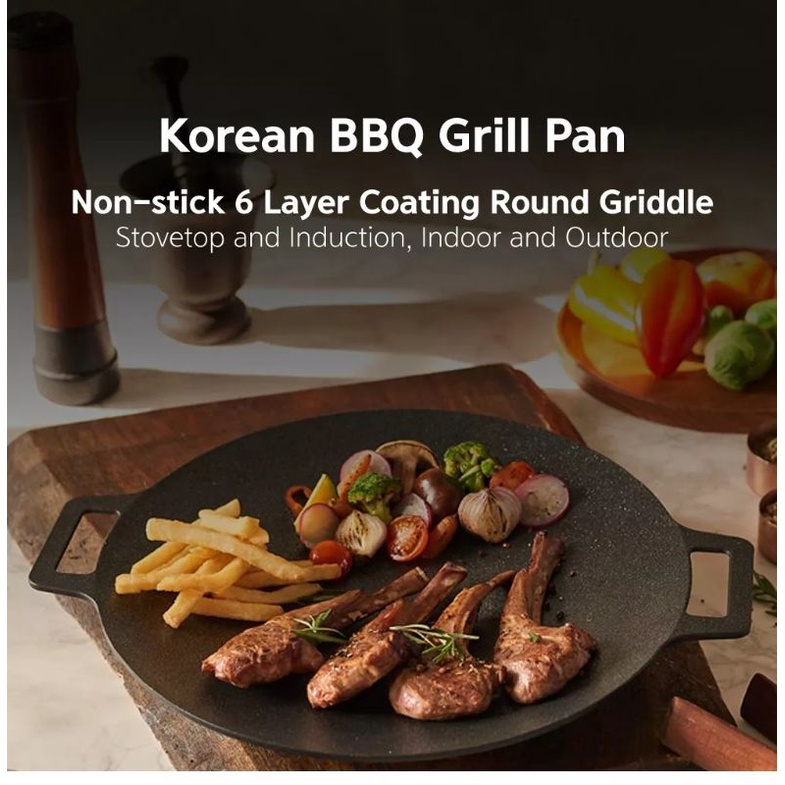 Jual GRILL PAN BULAT-TEBAL (30-CM) | Shopee Indonesia