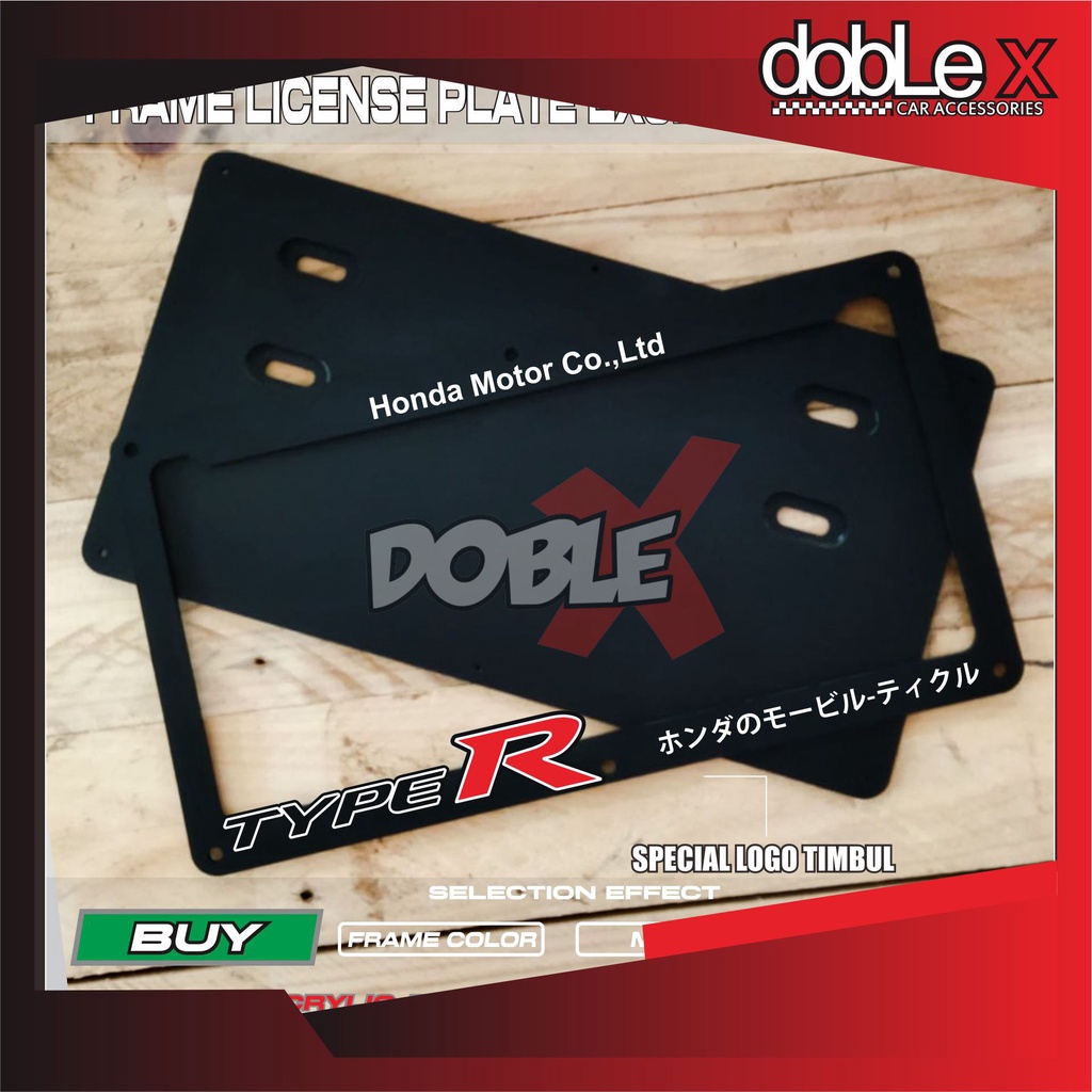 Jual FRAME LICENSE PLATE CUSTOME UNIVERSAL JDM 3D TYPE R | Shopee Indonesia