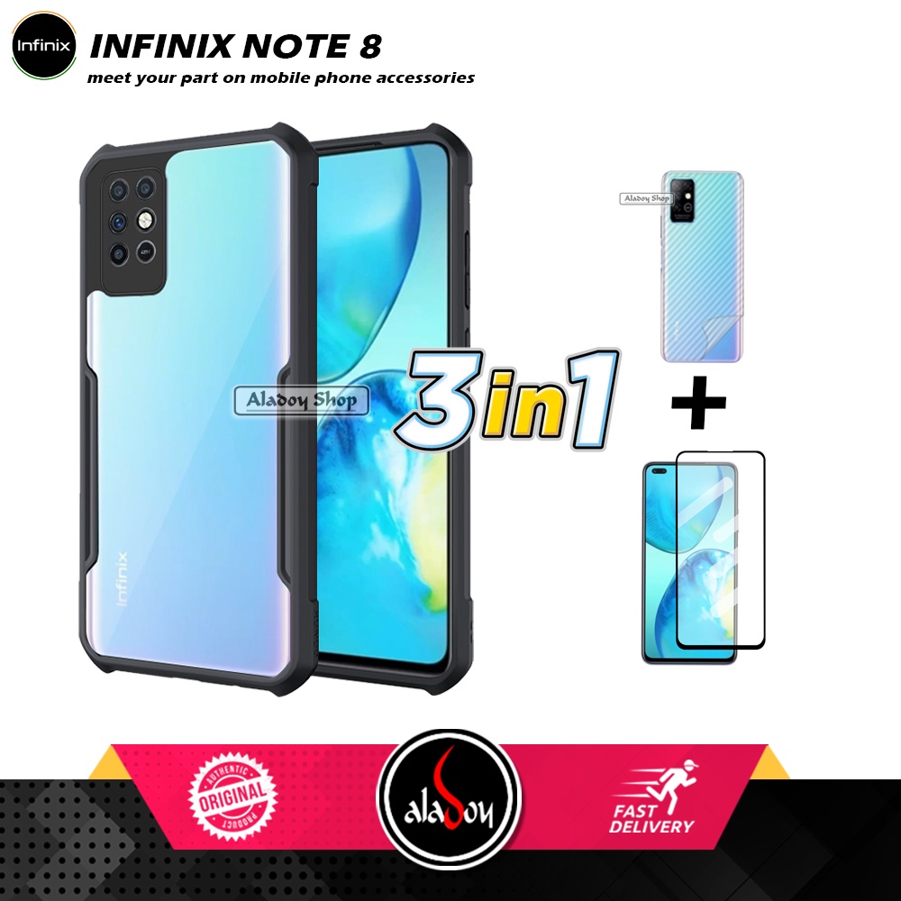 Jual Case Infinix Note 8 Armor Fushion Transparent Casing + Tempered ...