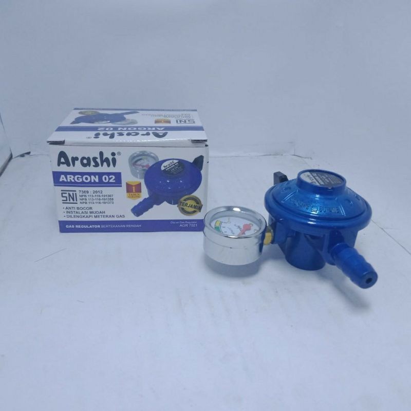 Jual Arashi ARGON 02 Kepala Regulator Gas LPG Bertekanan Rendah Anti ...