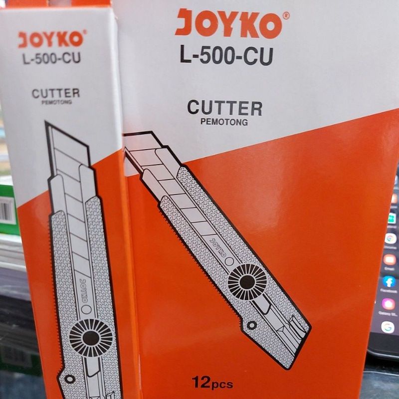 Jual cutter L-500-cu merk joyko (tertera selusin 12pcs) | Shopee Indonesia