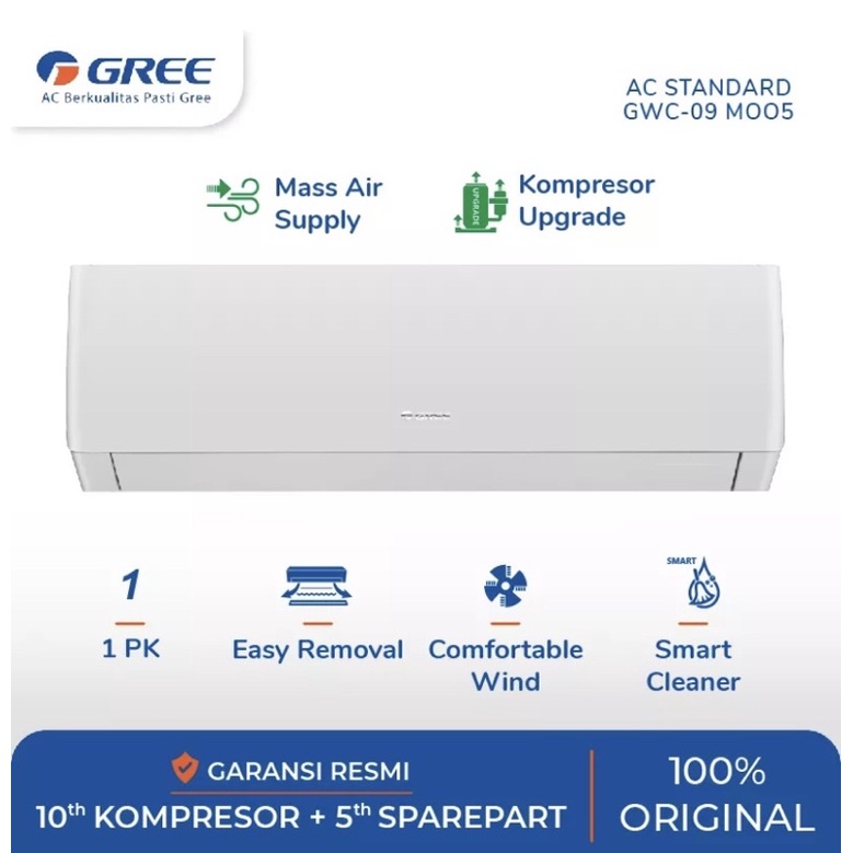 Jual AC GREE STANDARD 1 PK [INDOOR + OUTDOOR | Shopee Indonesia