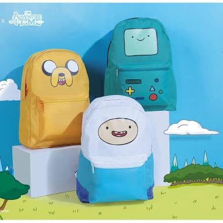 Jual TAS RANSEL BACKPACK ADVENTURE TIME FINN JAKE BEEMO BMO MINISO ...