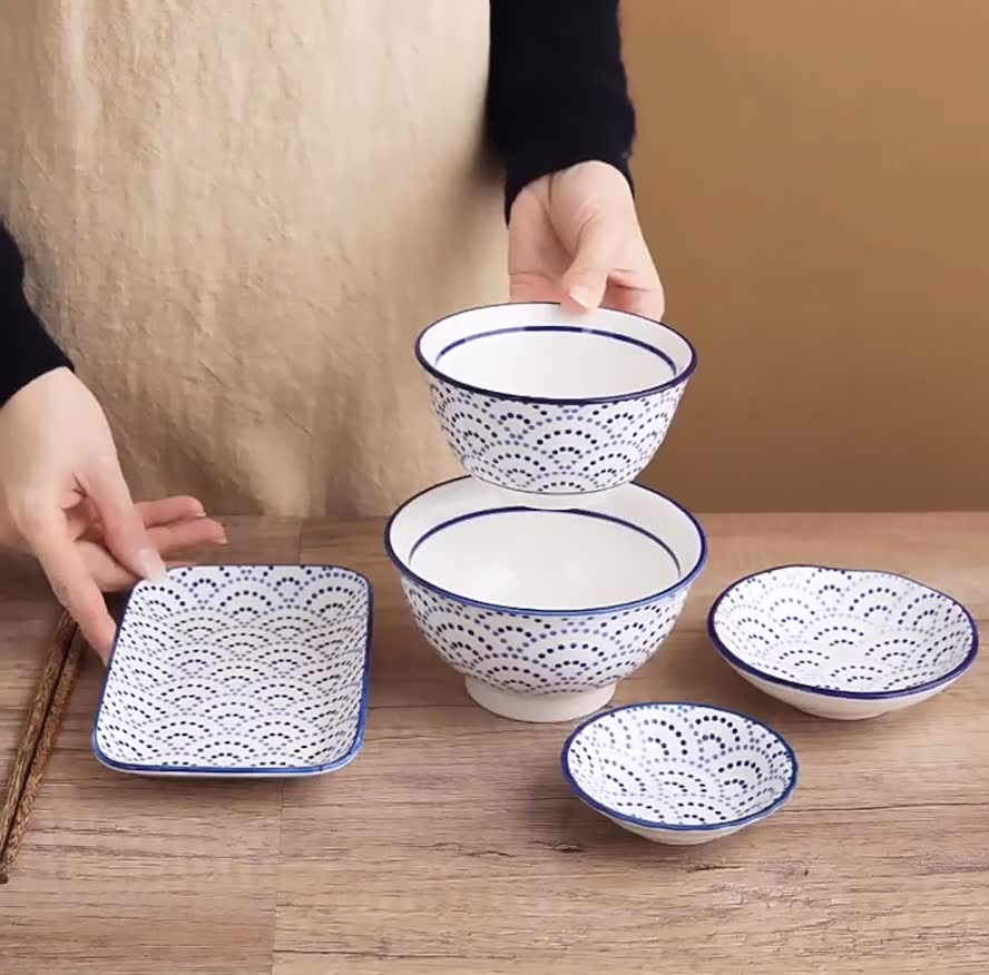 Jual Sourvenir set mangkok keramik jepang premium peralatan makan ...