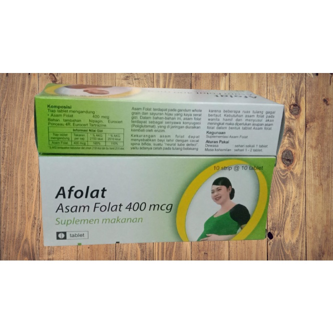 Jual AFOLAT TABLET PER BOX (ASAM FOLAT 400 MCG) | Shopee Indonesia