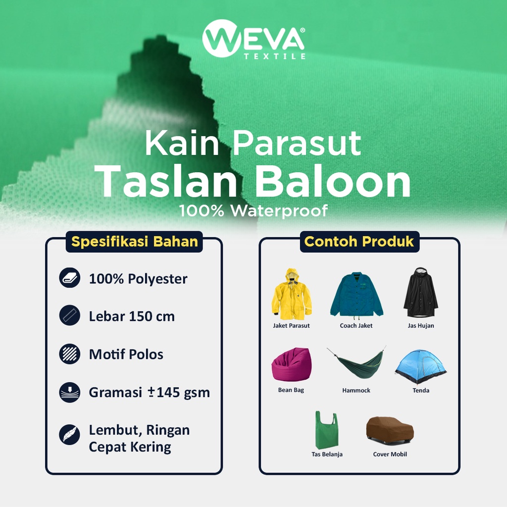 Jual Bahan Kain Jaket Parasut Taslan Baloon Murah | Shopee Indonesia
