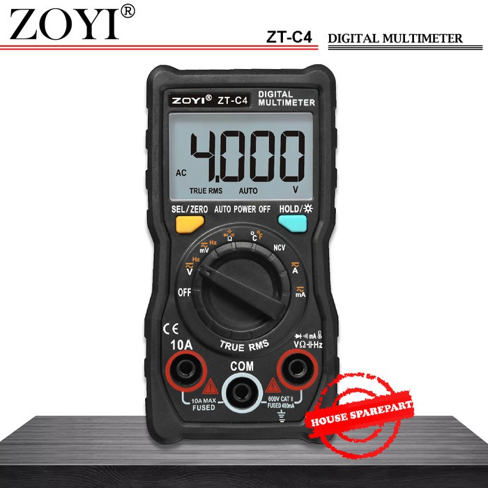 Jual Spart102 ZOYI ZT-C4 Auto Multimeter Digital / Multitester ...