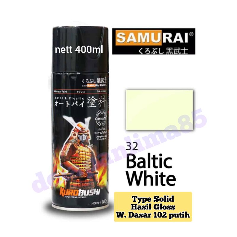 Jual Samurai Paint 32 Baltic White/putih susu/cat semprot/pylox/pilok | Shopee Indonesia