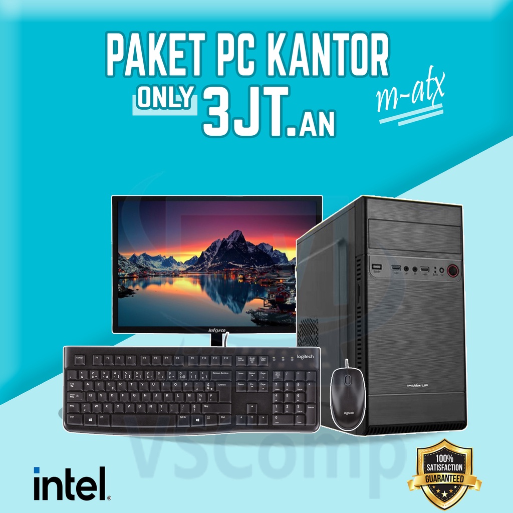 Jual PC Kantor Fullset | Core I3 | 4GB | SSD | New - PC Kantor - PC Admin | Shopee Indonesia