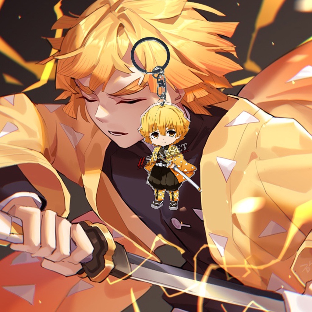 Jual Gantungan Kunci Anime Kimetsu no Yaiba Zenitsu Agatsuma - Ganci ...