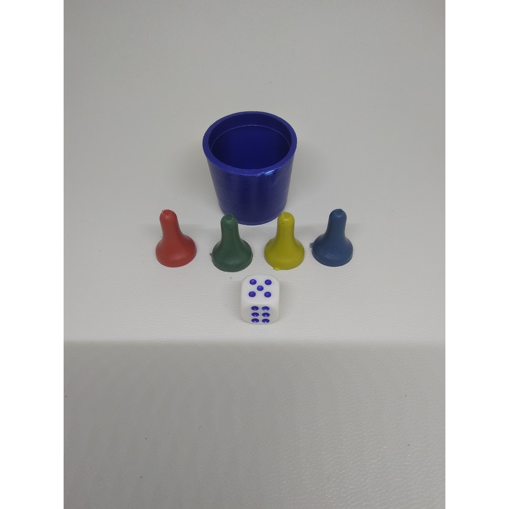 Jual Set Pion (1 Dadu + 4 Pion + 1 Kocokan dadu) | Shopee Indonesia