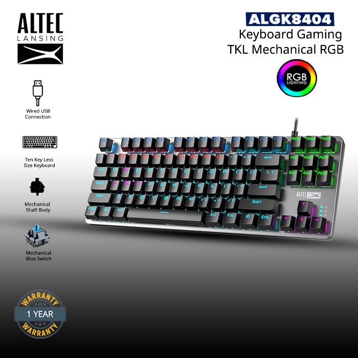 Jual Keyboard Gaming Altec Lansing ALGK-8404 - Ten Key Less Keyboard ...