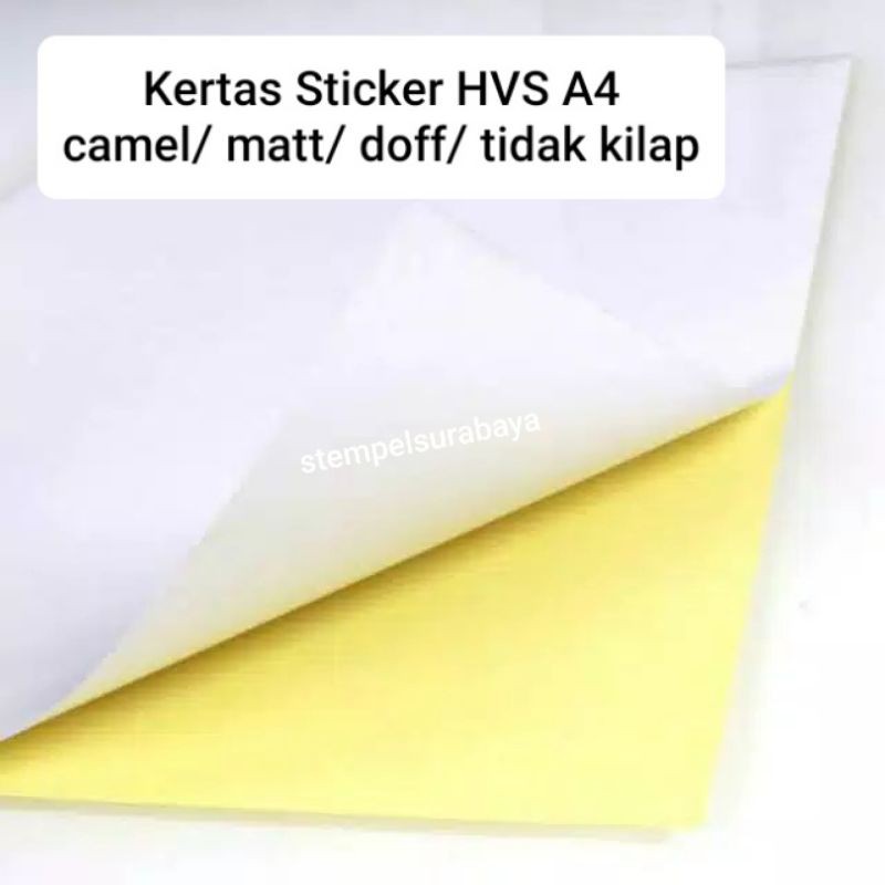 Jual Kertas Sticker HVS A4 camel/ matt/ doff/ tidak kilap | Shopee ...