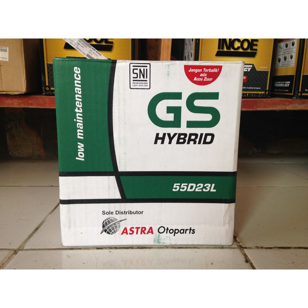 Jual ACCU/AKI GS ASTRA HYBRID 55D23L | Shopee Indonesia