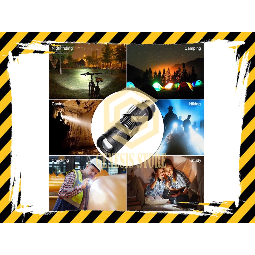 Jual SENTER POCKETMAN MINI LED Flashlight 2000 Lampu Penerangan Lumens ...