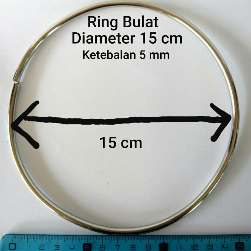 Jual Ring bulat/RB 15 cm Nikel (2 pcs) | Shopee Indonesia