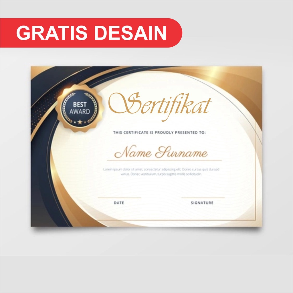 Jual Cetak sertifikat piagam | Shopee Indonesia